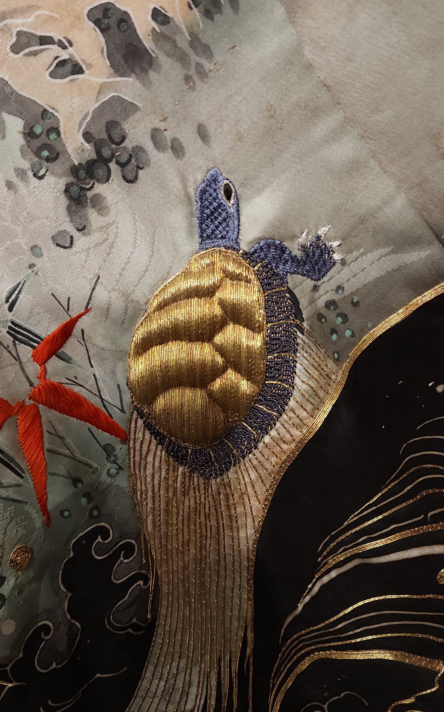 Meiji Era Uchikake — Majesty With Minogame – Silk & Bones