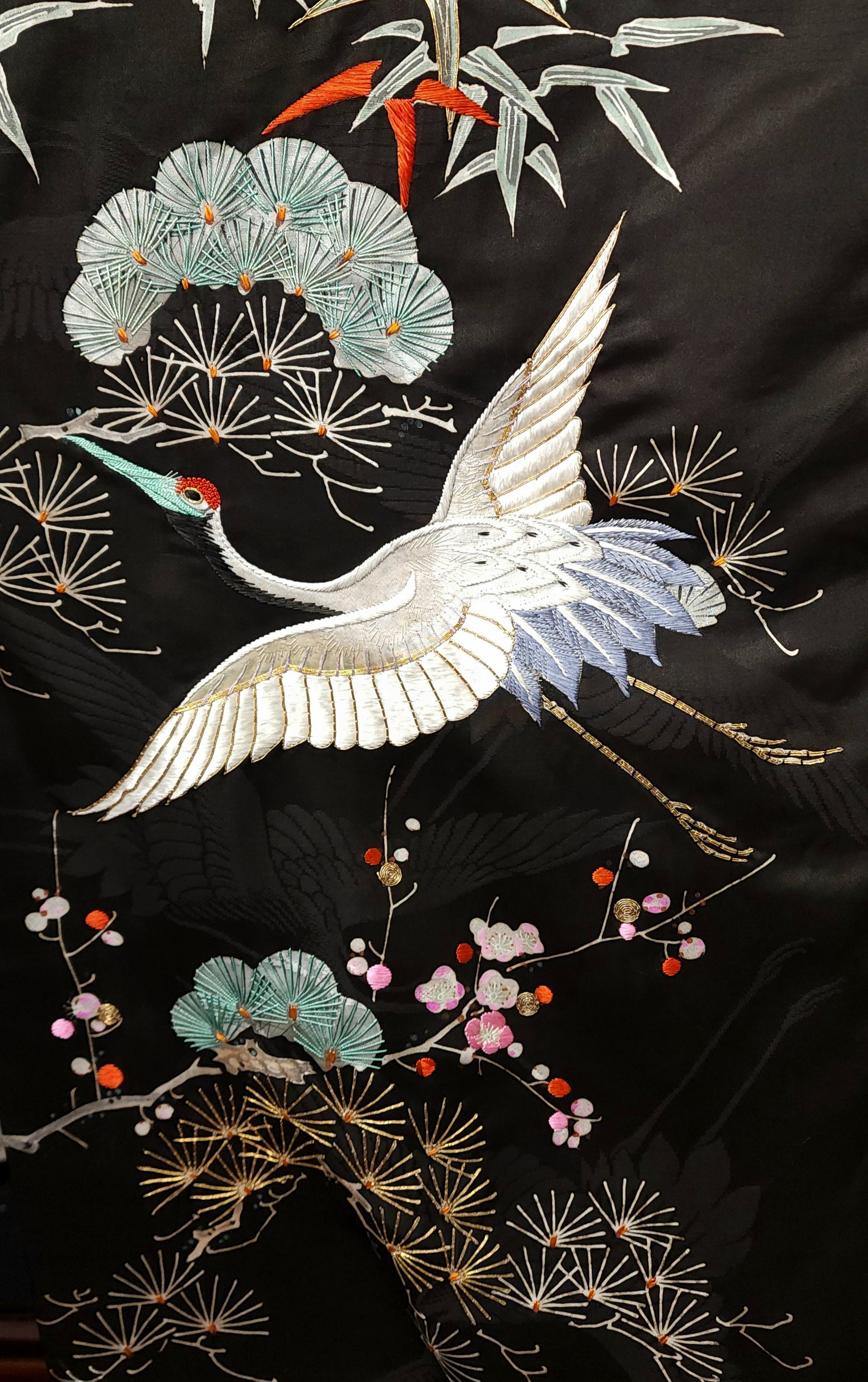 Meiji Era Uchikake — Majesty With Minogame – Silk & Bones